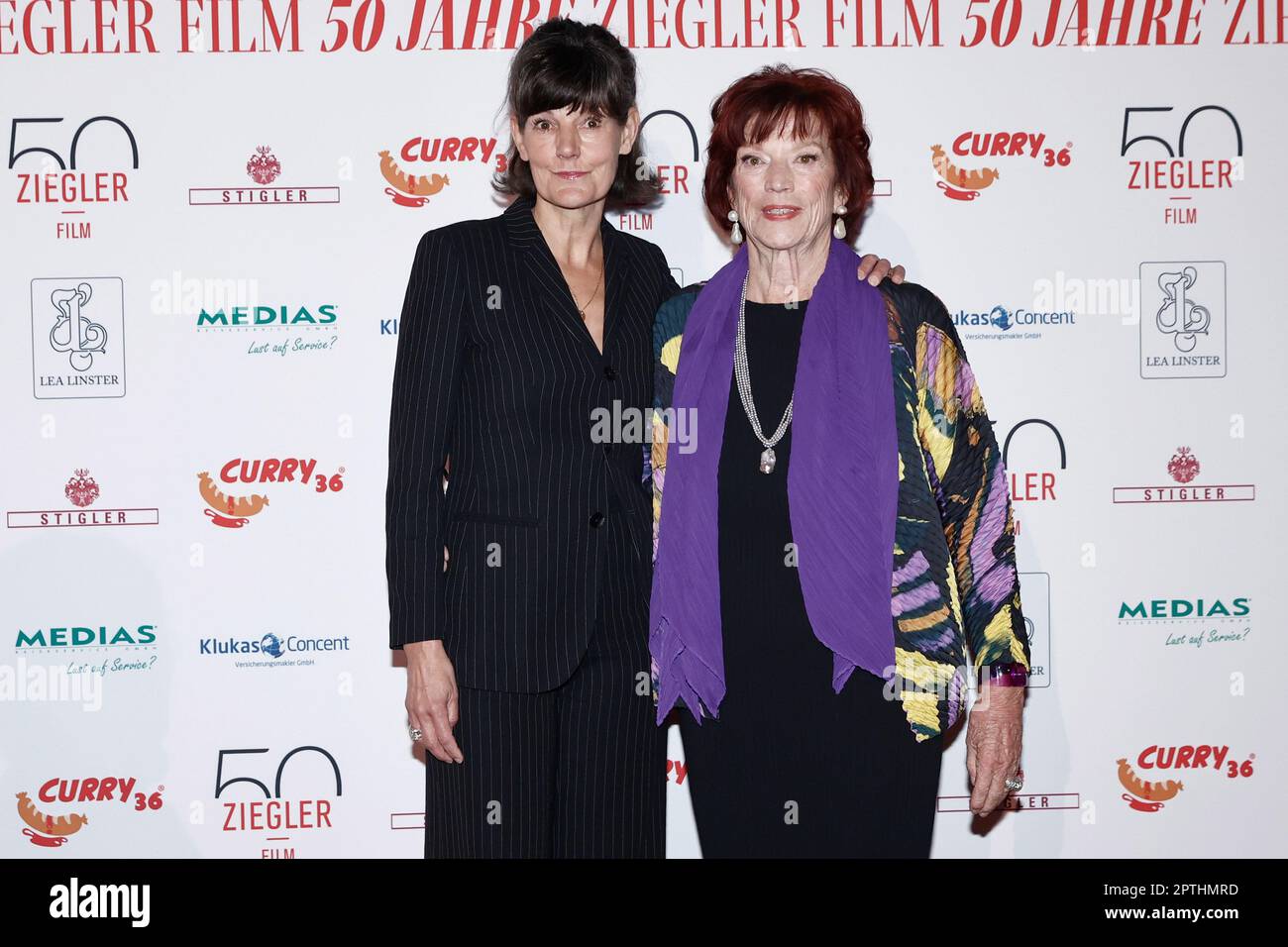 Berlin, Germany. 27th Apr, 2023. Tanja Ziegler (l) and Regina Ziegler ...