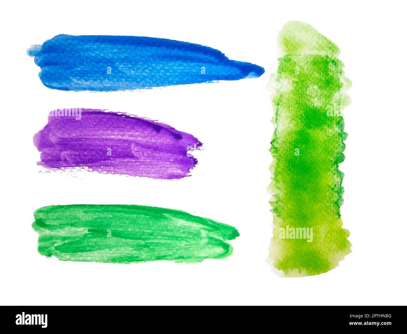 Abstract watercolor hand paint texture, isolated on white background ...