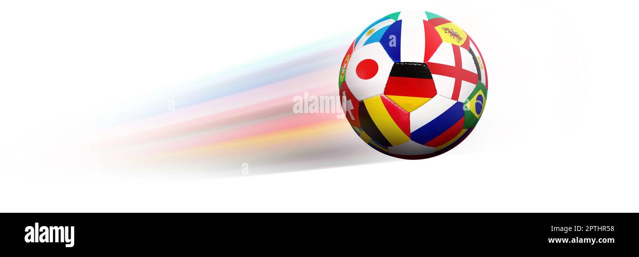 Traditional soccer game with a leather ball Stock Photo - Alamy