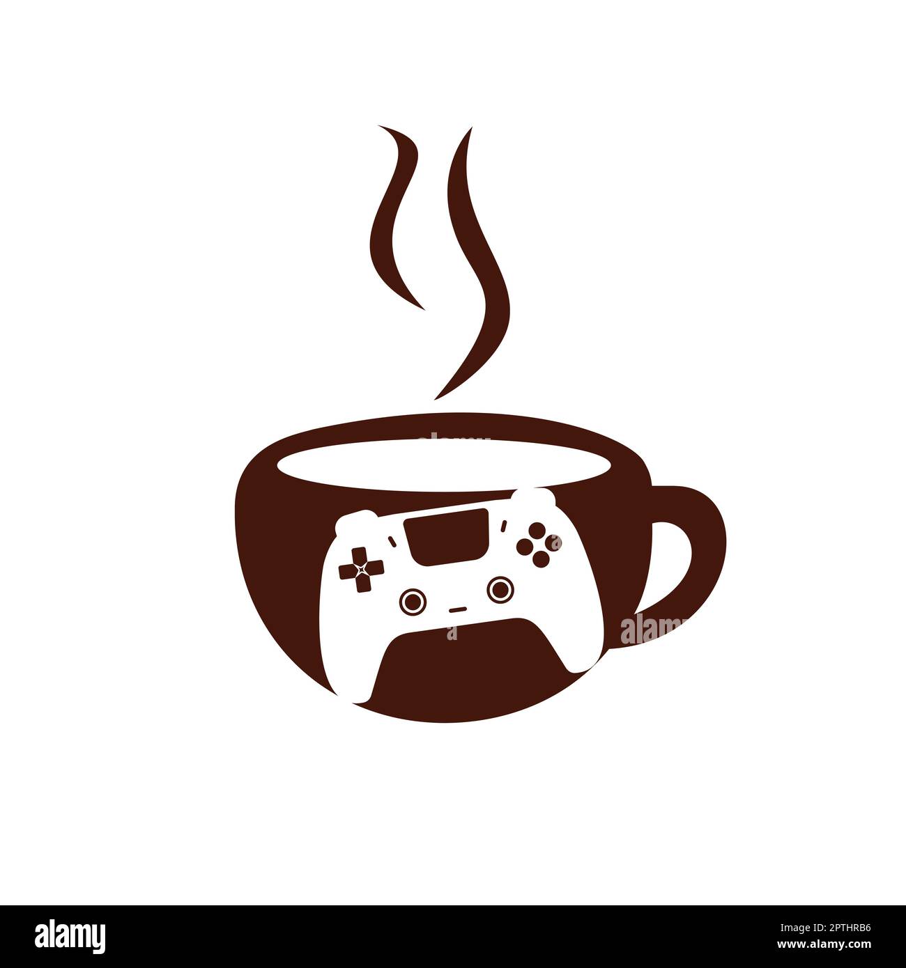 Gamer cafe vector logo design template Stock Vector Image & Art - Alamy
