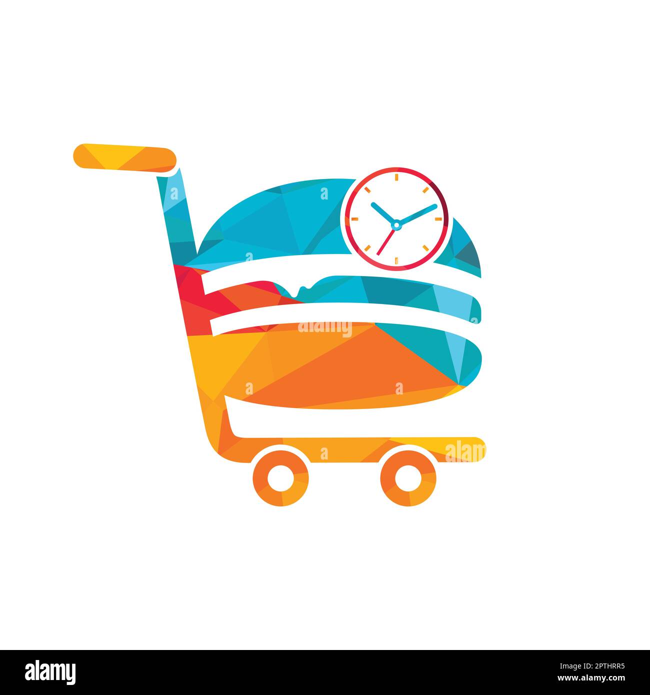 Food delivery vector logo design. On time food delivery logo concept ...
