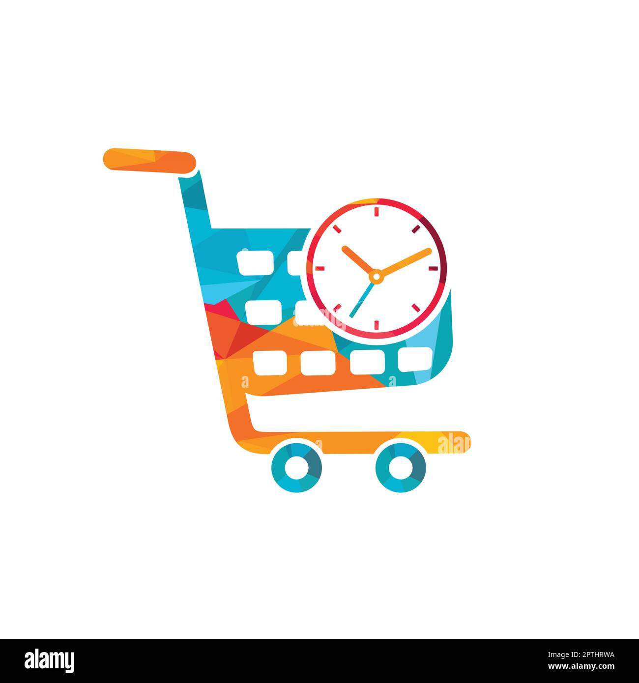 Shopping time vector logo design template Stock Vector Image & Art - Alamy