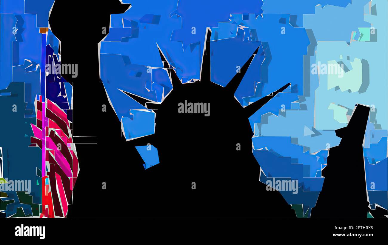New York Statue of Liberty in a Pop Art Style Stock Photo - Alamy