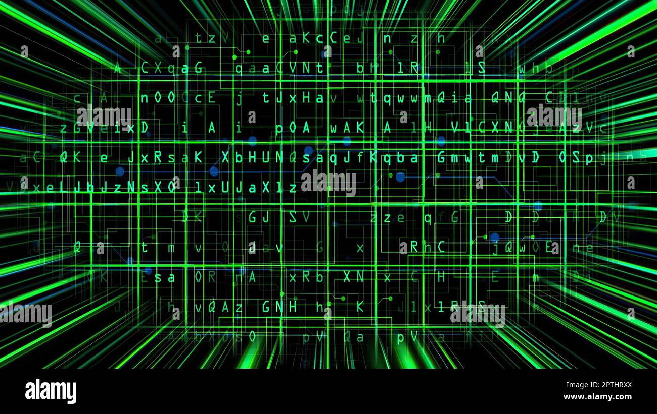 Code data with light rays concept Stock Photo - Alamy