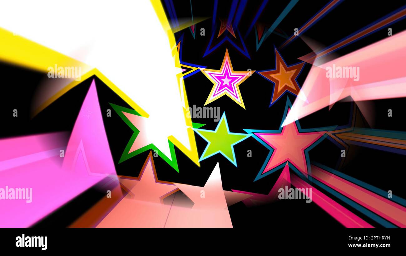 Colorful Stars on Spinning Sphere Stock Photo - Alamy