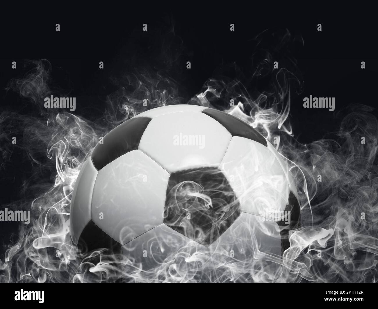Football - white smoke effect Stock Photo - Alamy