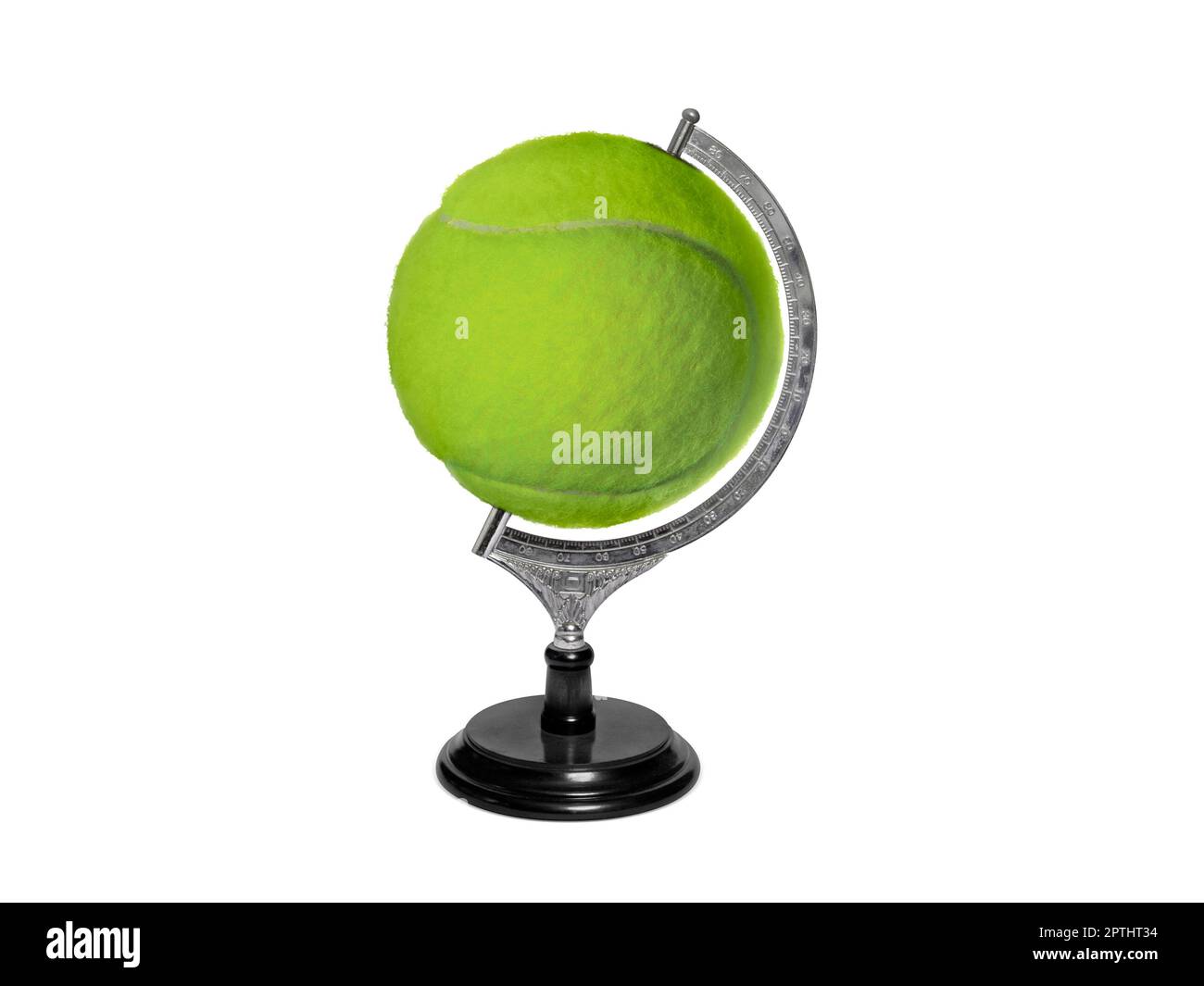 Globe sphere orb Tennis ball concepts on white background. Sport ...