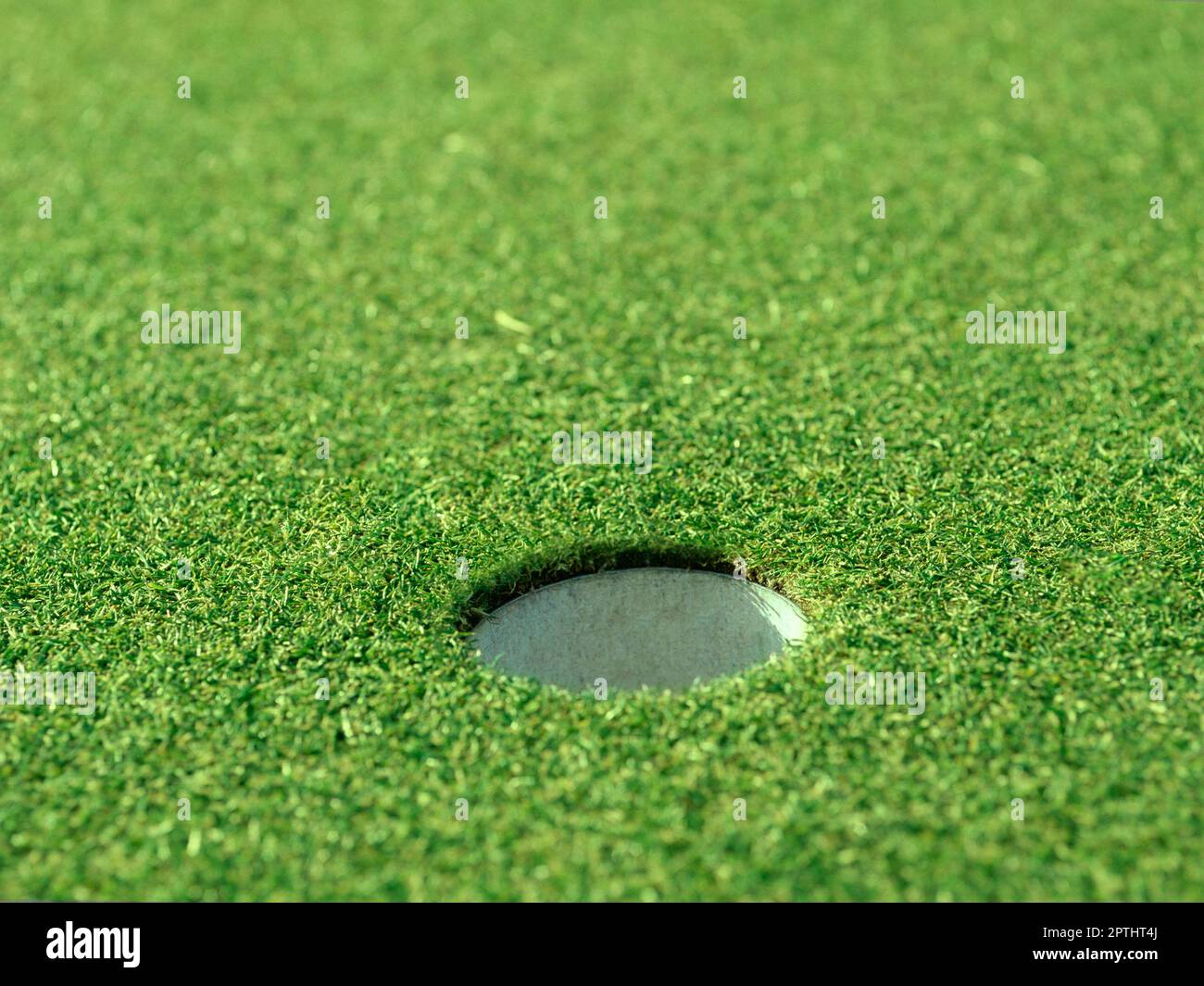 Golf hole on the green grass Stock Photo - Alamy