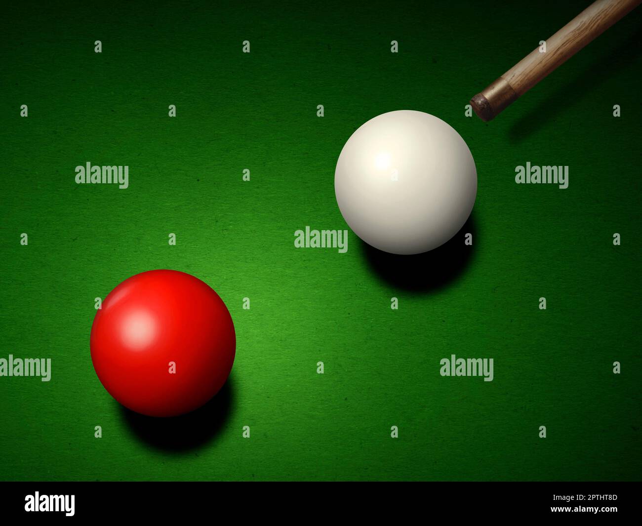 snooker game - player aiming the cue ball Stock Photo - Alamy