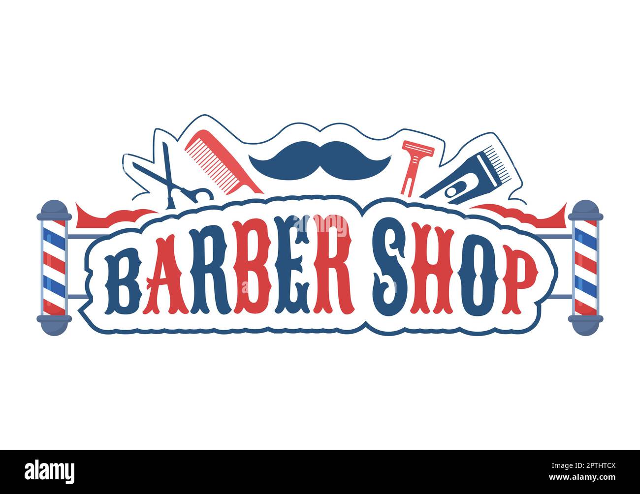 Barber Shop for Male or Female Clients Haircut with Mirrors, Desk and ...