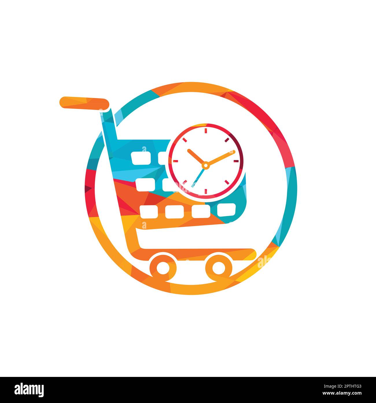 Shopping time vector logo design template Stock Vector Image & Art - Alamy