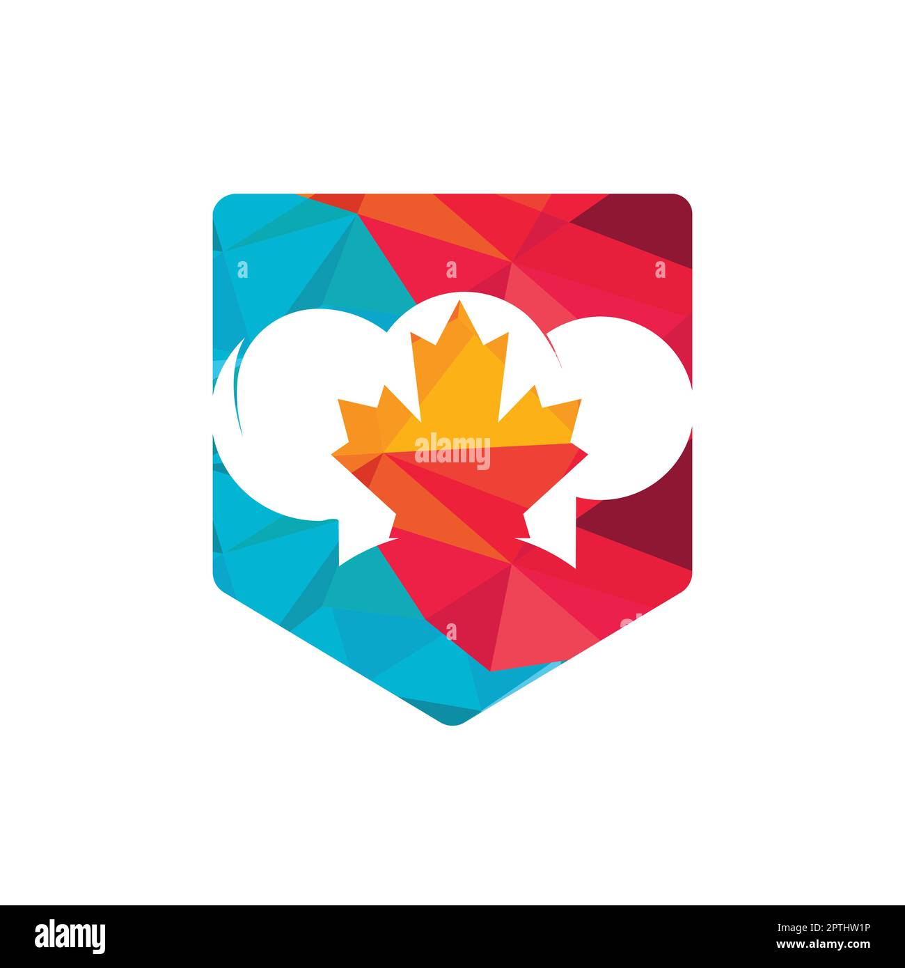 Canadian chef vector logo design template. Maple leaf with chef hat ...