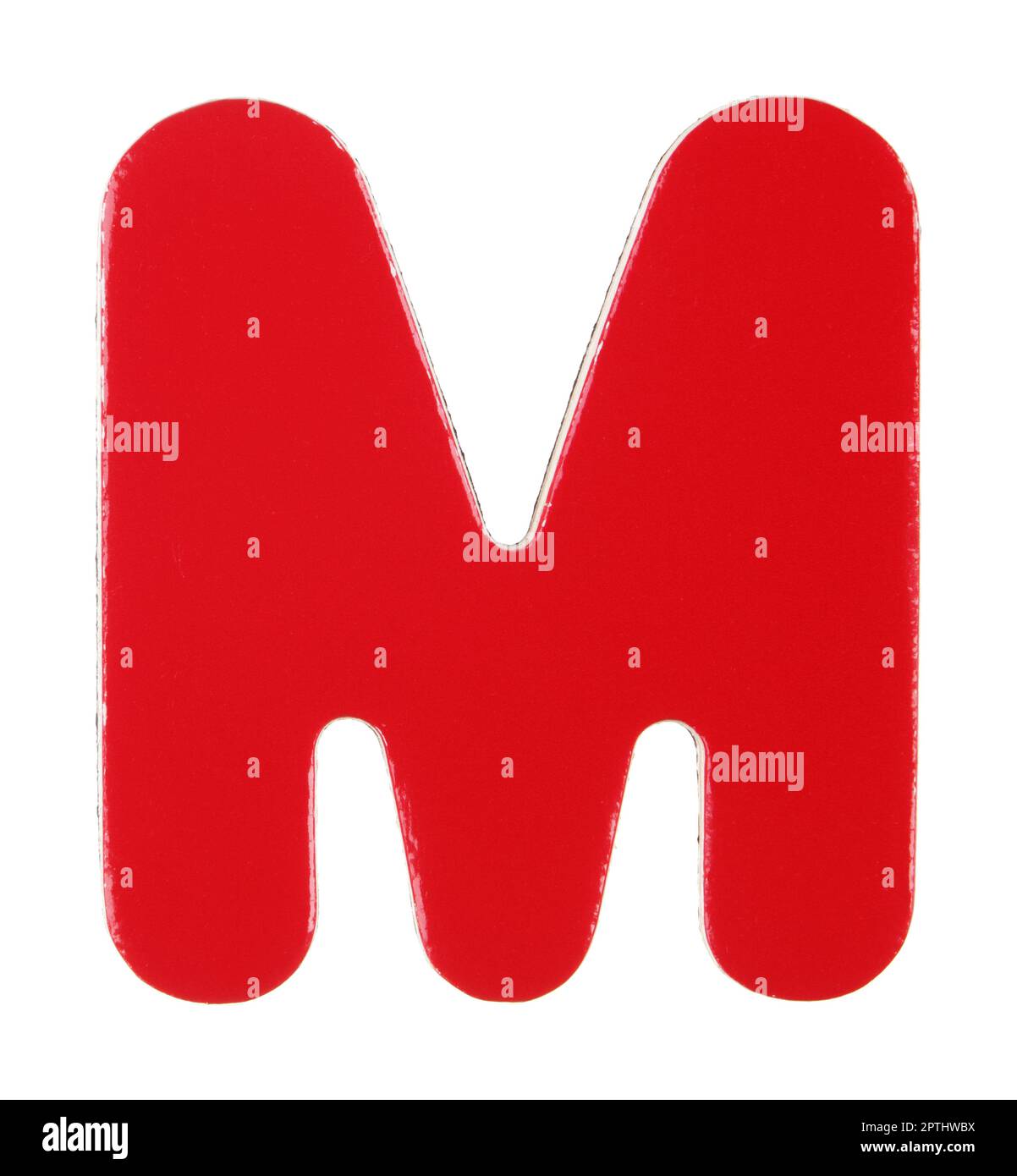 An upper case M magnetic letter on white with clipping path Stock Photo ...