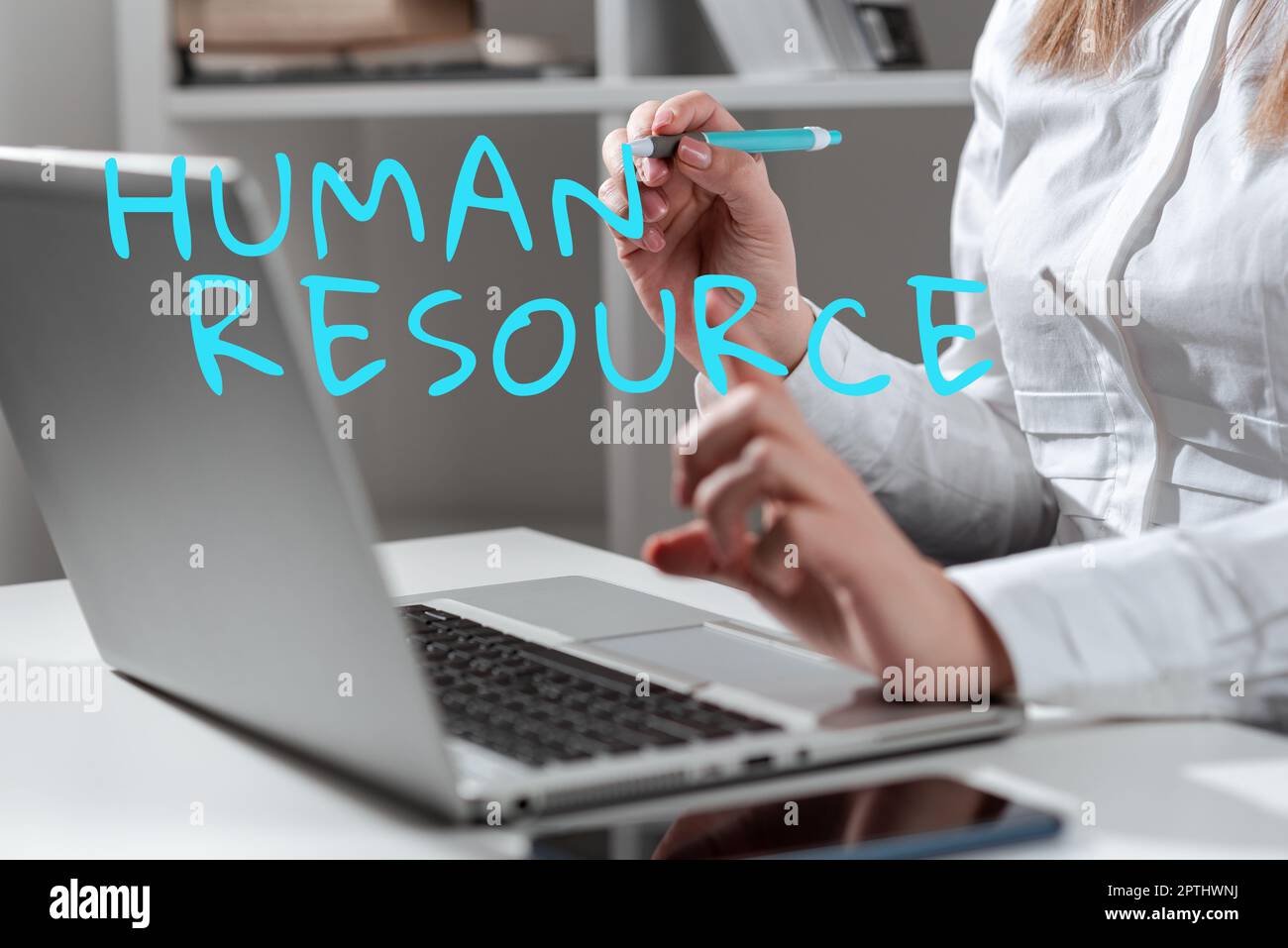 Text showing inspiration Human Resource, Internet Concept a critical ...
