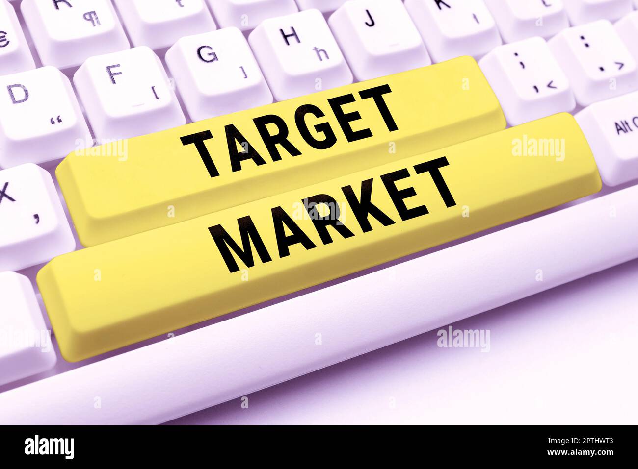 Text caption presenting Target Market, Conceptual photo specific ...