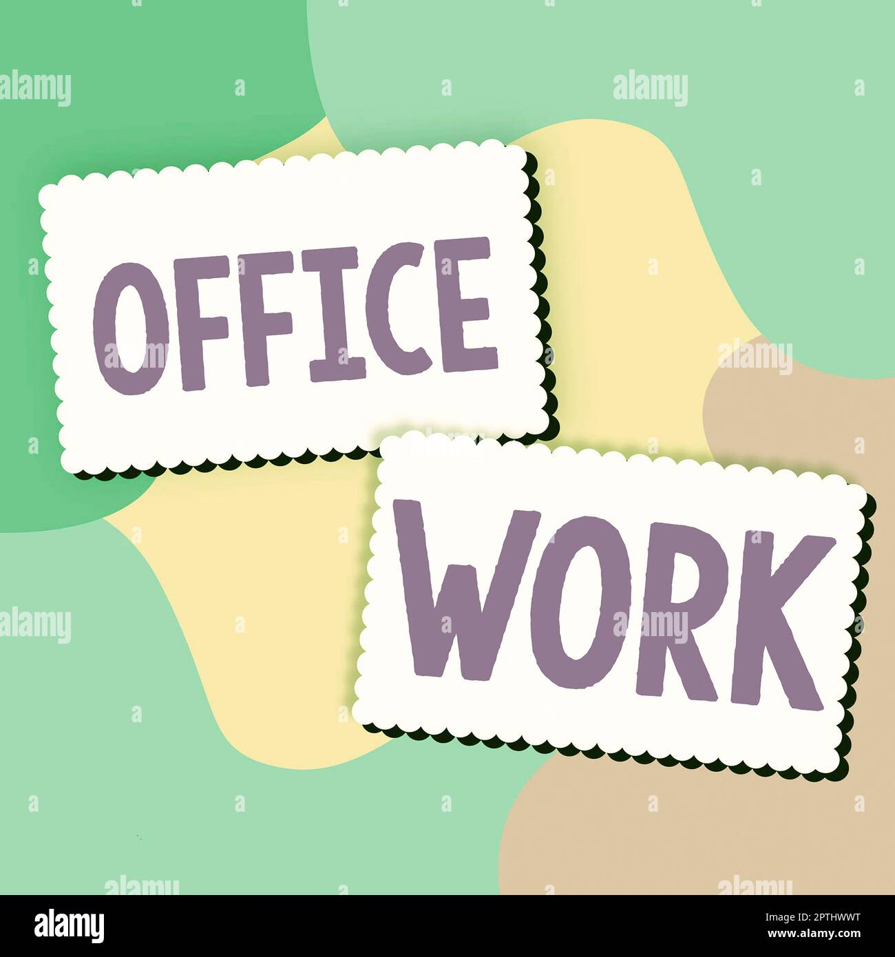 Hand writing sign Office Work, Concept meaning a work that primarily ...