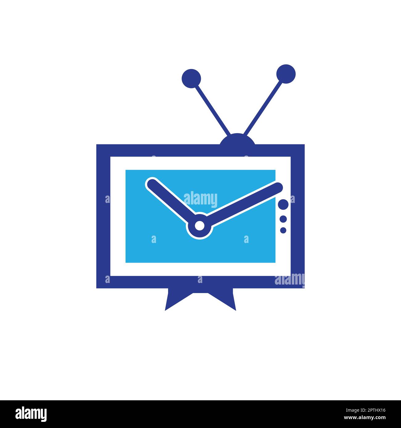 Movie time vector logo design. Television and clock icon vector logo ...