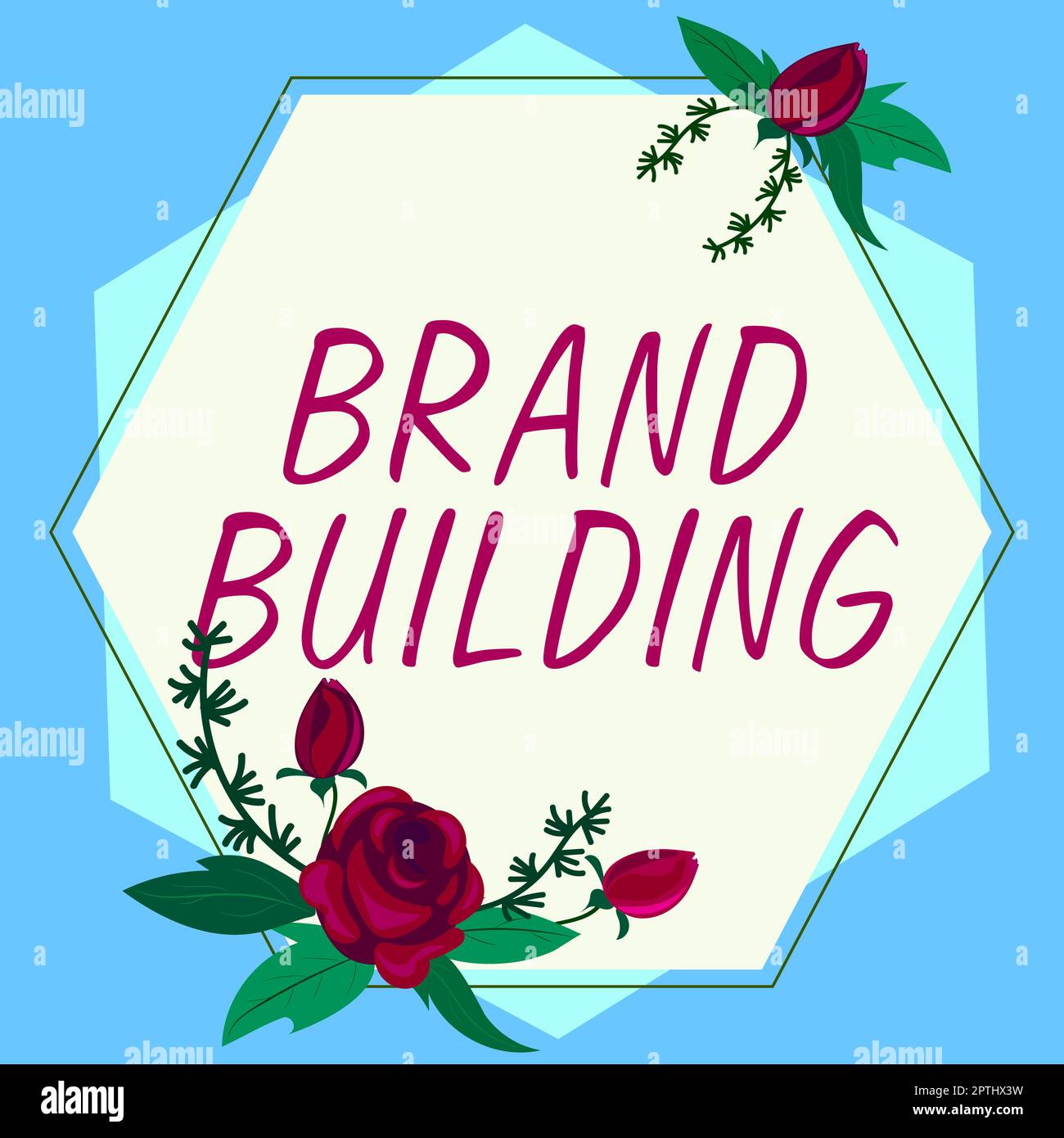 Text caption presenting Brand Building, Business showcase boosting ...