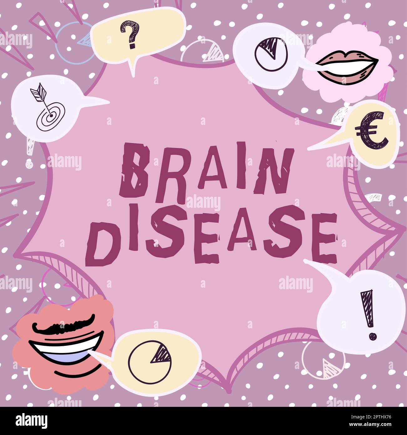 Writing displaying text Brain Disease, Word Written on a neurological ...