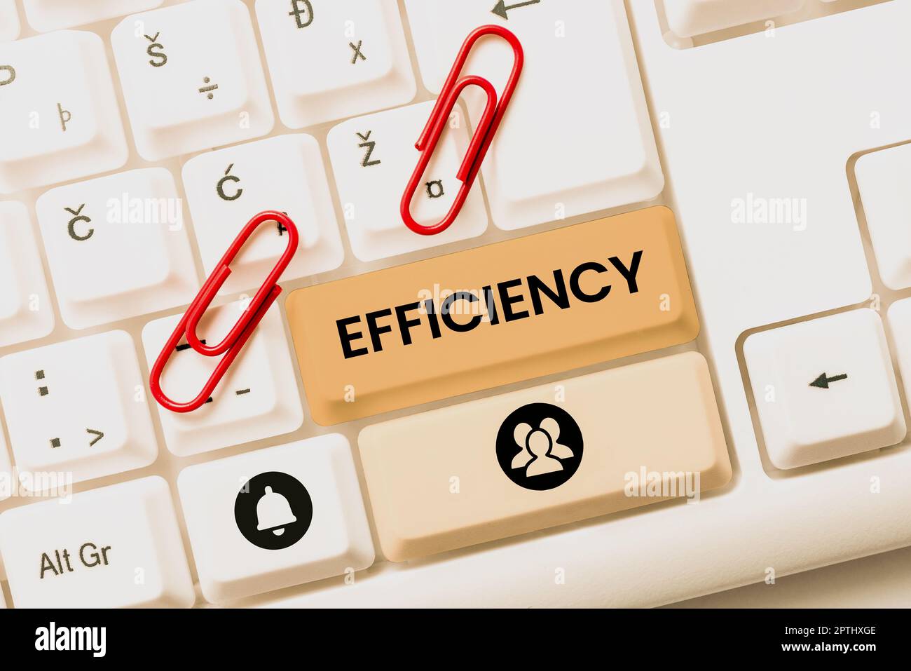 Hand writing sign Efficiency, Word Written on ability to prevent a ...