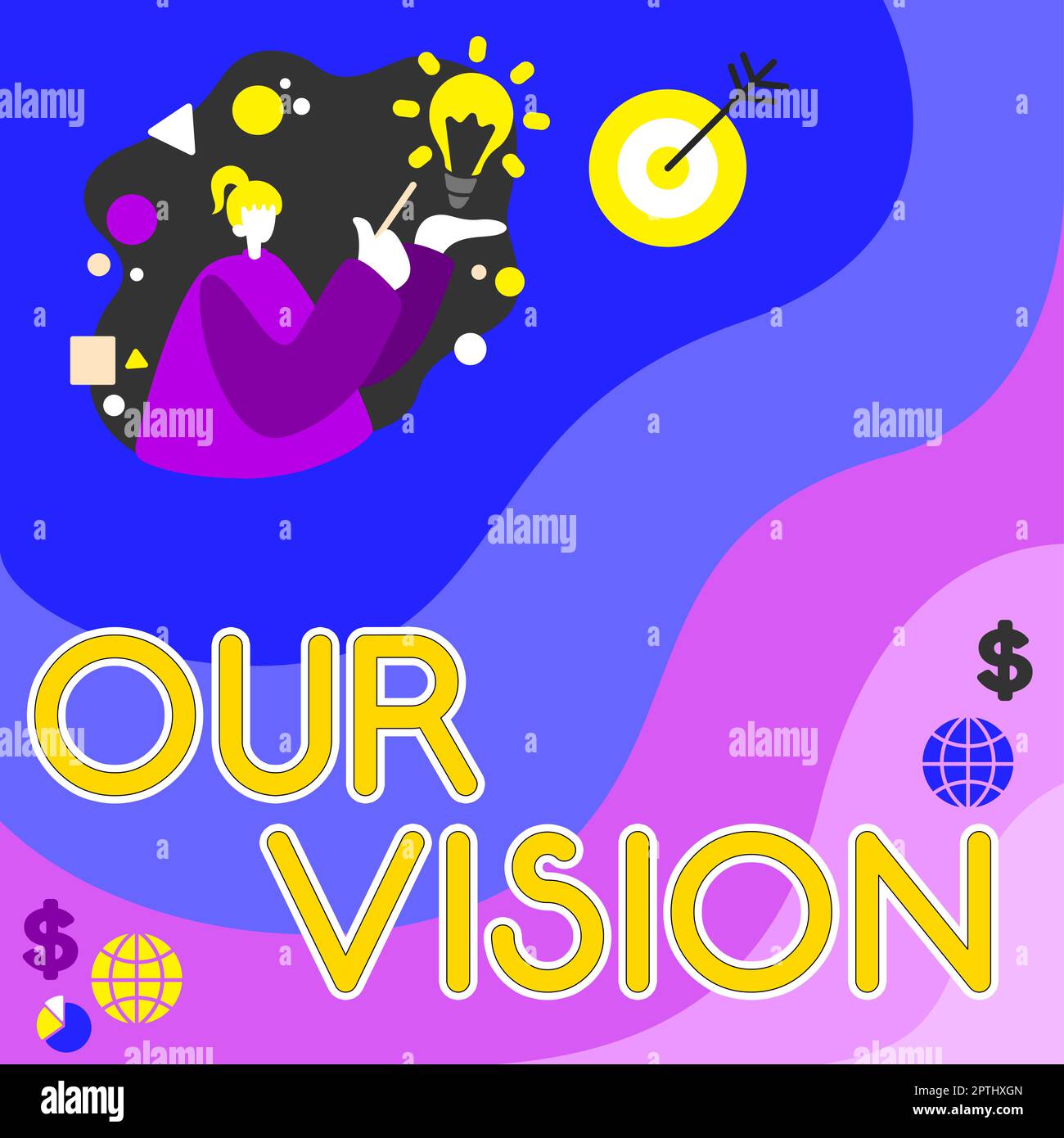 Inspiration showing sign Our Vision, Business concept plan for next ...