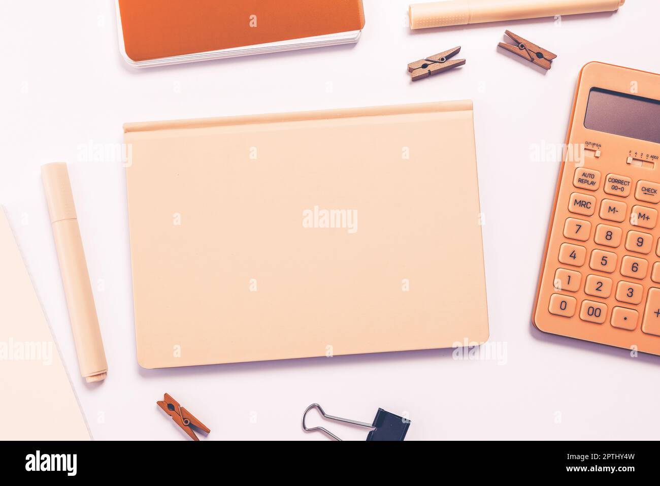 Multiple Assorted Collection Office Stationery Photo Placed Over Table ...