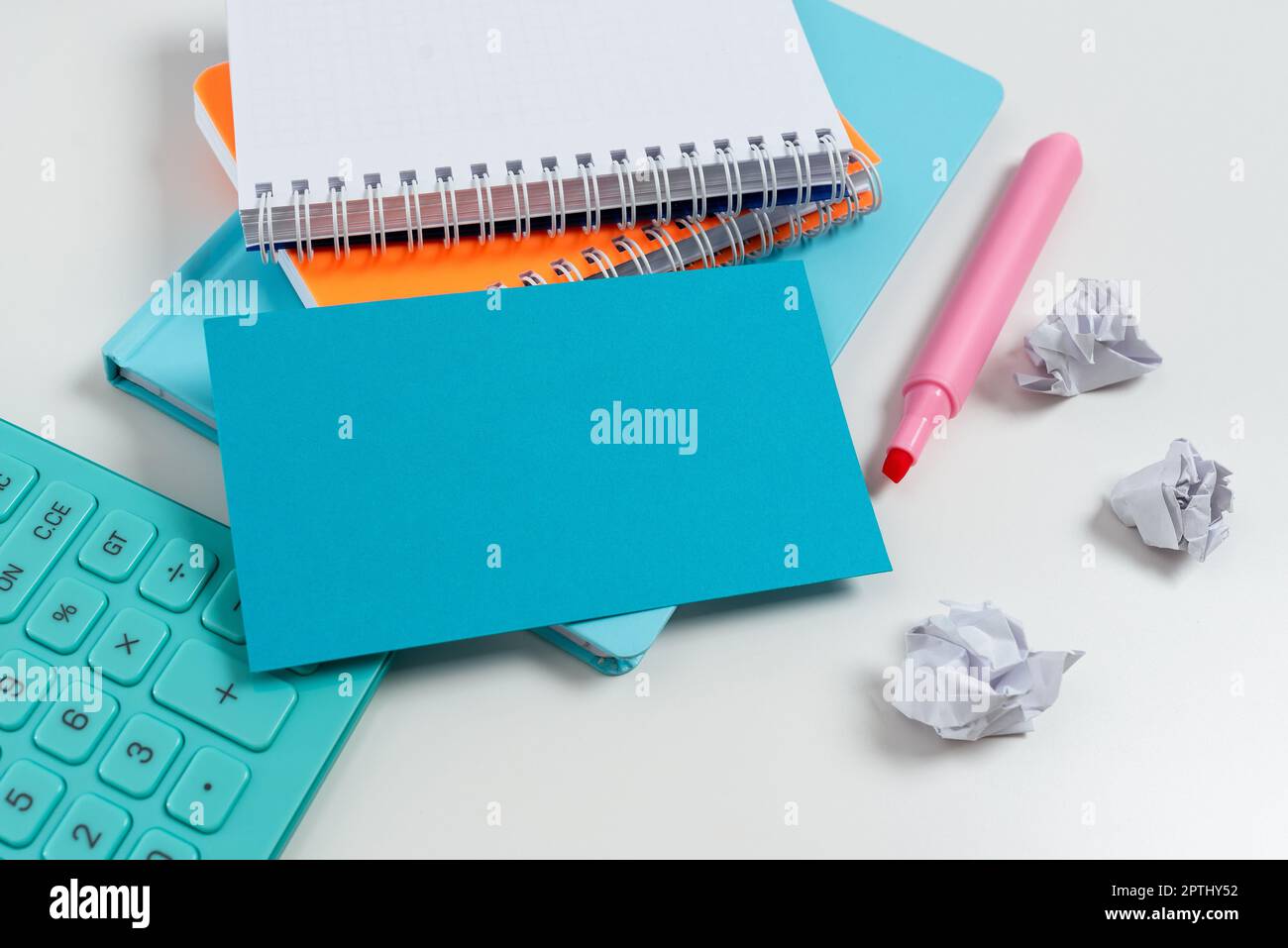 Multiple Assorted Collection Office Stationery Photo Placed Over Table ...
