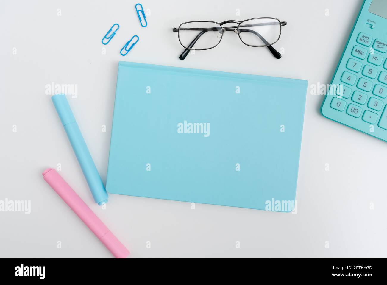 Multiple Assorted Collection Office Stationery Photo Placed Over Table ...