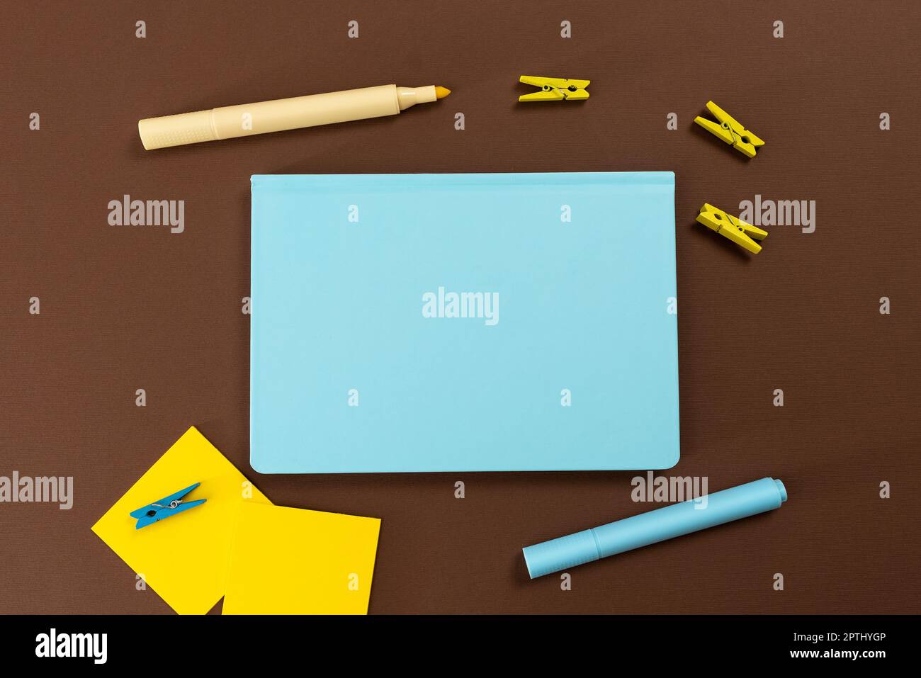 Multiple Assorted Collection Office Stationery Photo Placed Over Table ...