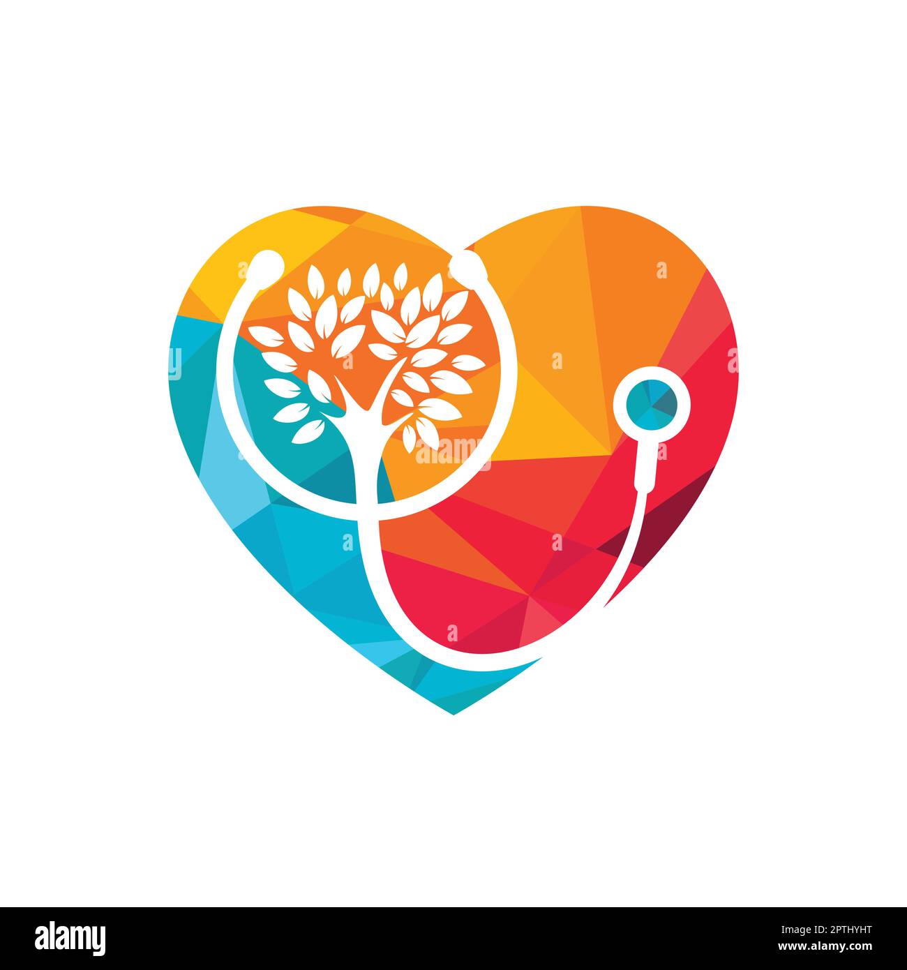 Health stethoscope vector logo design. Stethoscope with tree icon ...