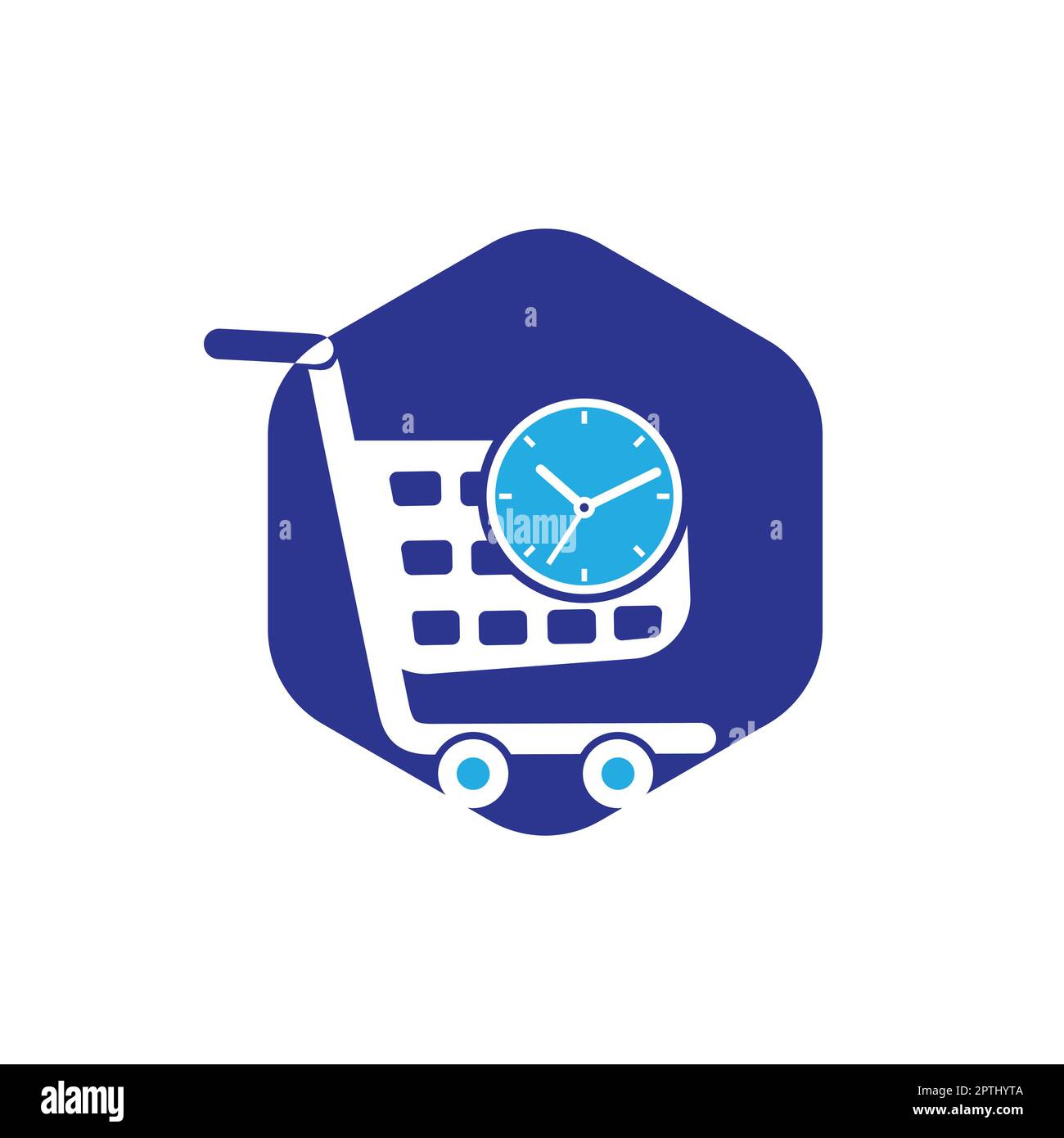 Shopping time vector logo design template Stock Vector Image & Art - Alamy