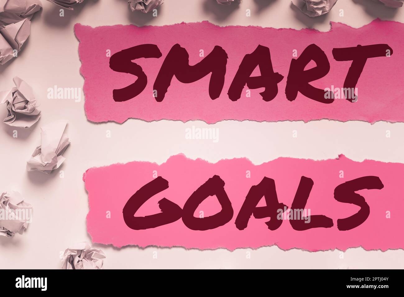 Text sign showing Smart Goals, Business approach mnemonic used as a ...