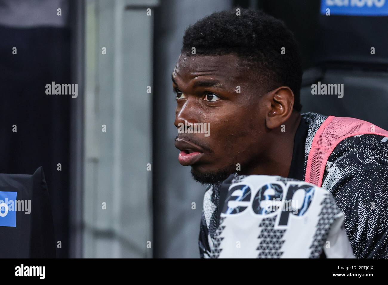 Paul Pogba of Juventus FC looks on during Coppa Italia 2022/23 Semi ...