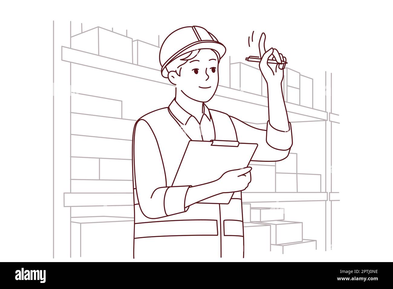 Confident engineer Stock Vector Images - Alamy