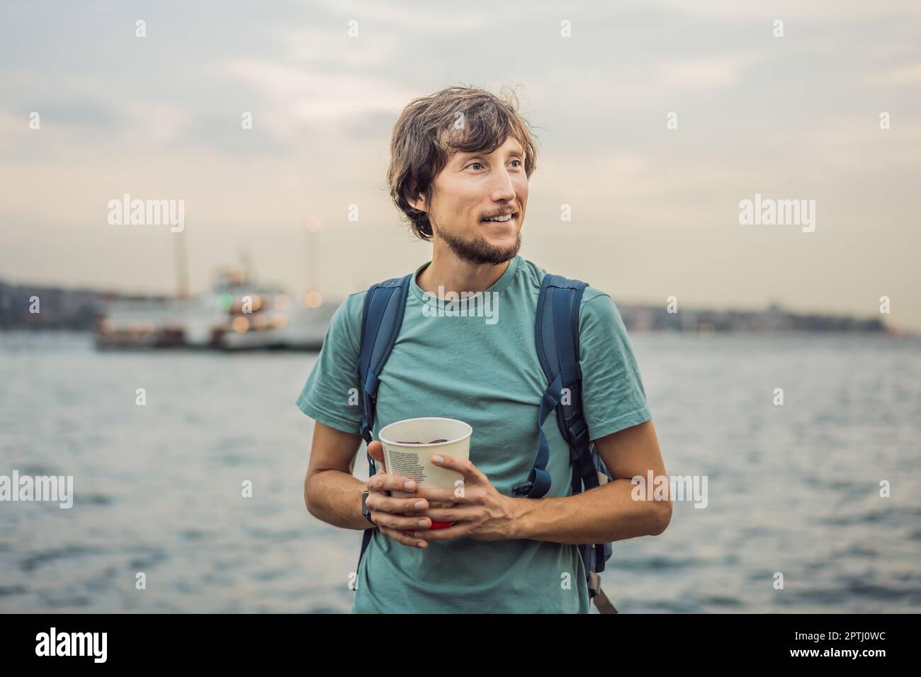 Heap of mussels in shells stuffed with rice. Man is going to eat midye ...