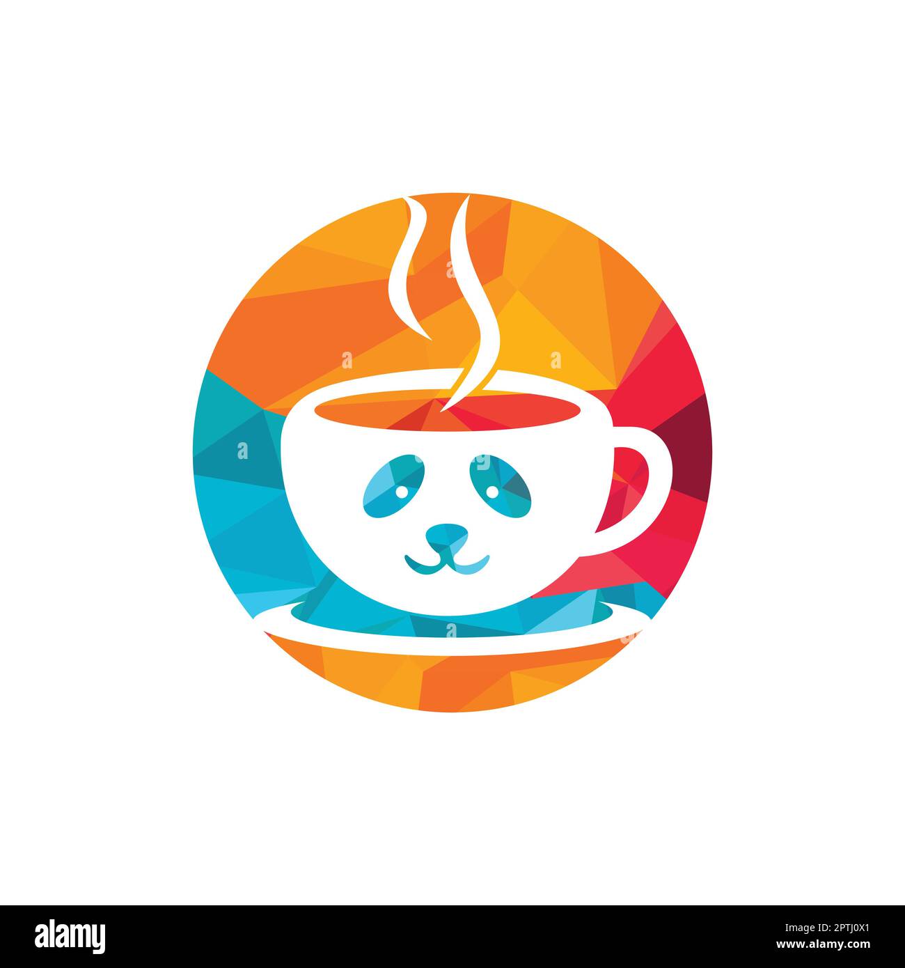 Panda coffee vector logo design template. Coffee shop or restaurant ...