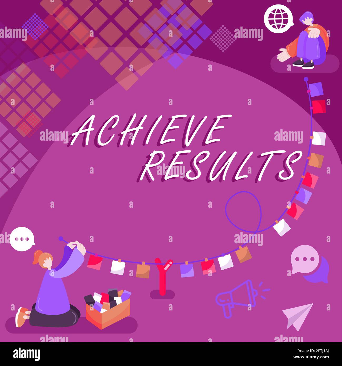 Inspiration showing sign Achieve Results, Word Written on to target and ...