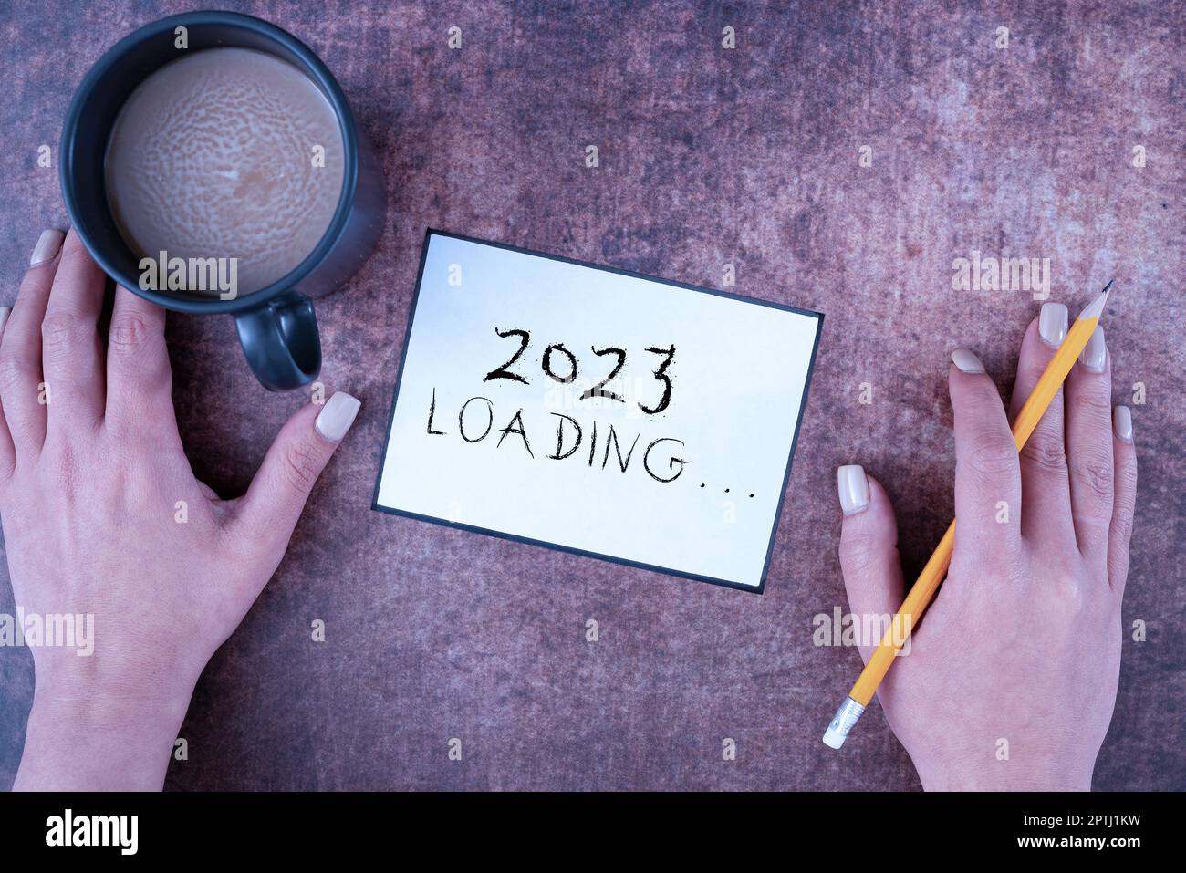 Sign displaying 2023 Loading..., Business approach a year composed of a ...