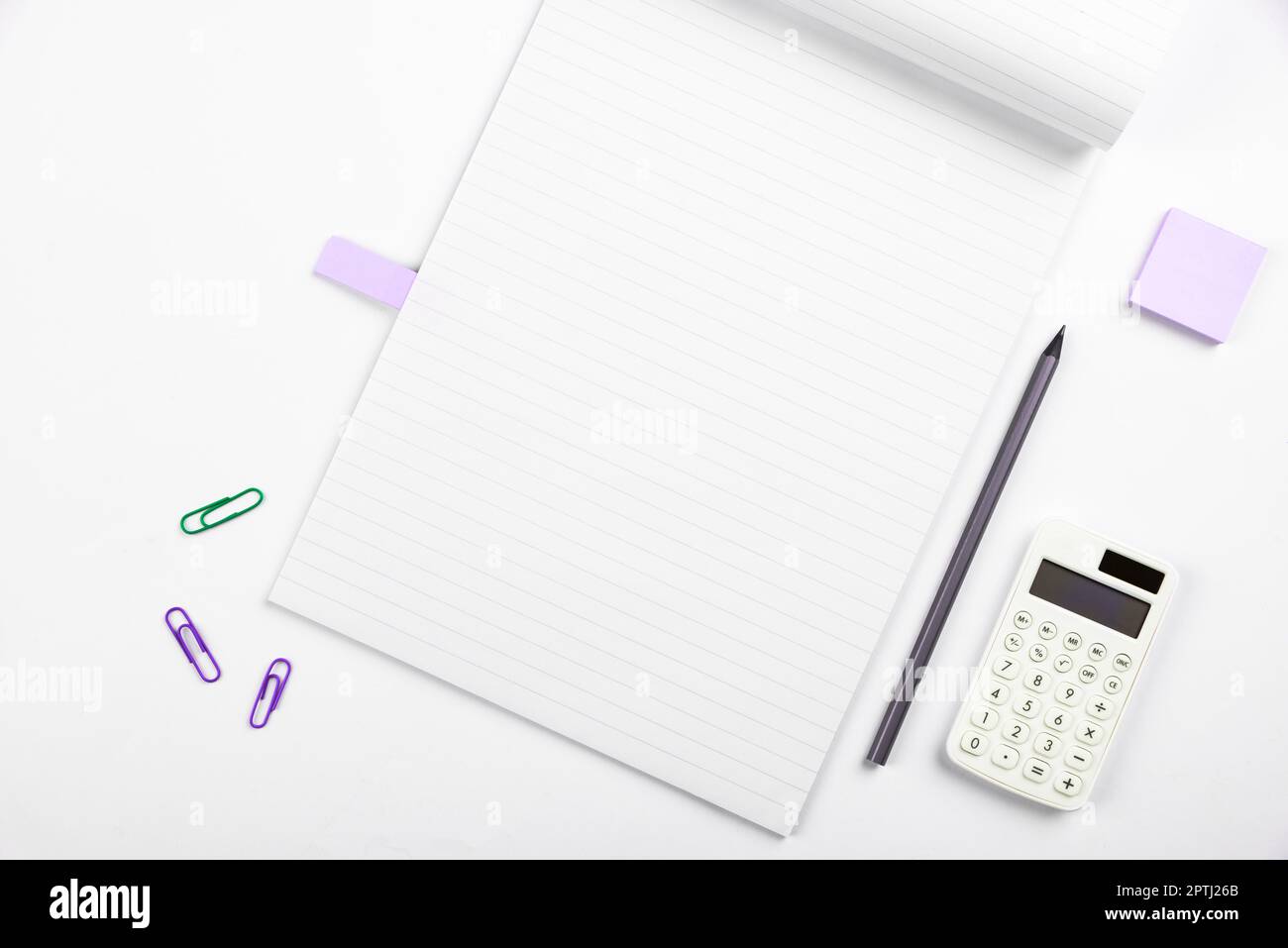Multiple Assorted Collection Office Stationery Photo Placed Over Table ...