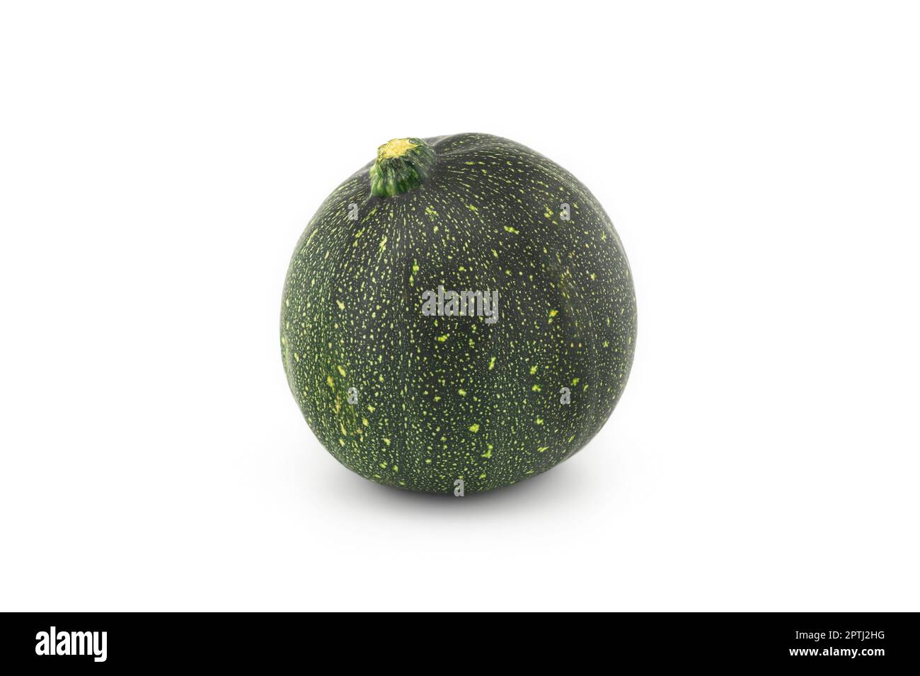 Green round courgette or zucchini isolated on white background Stock ...