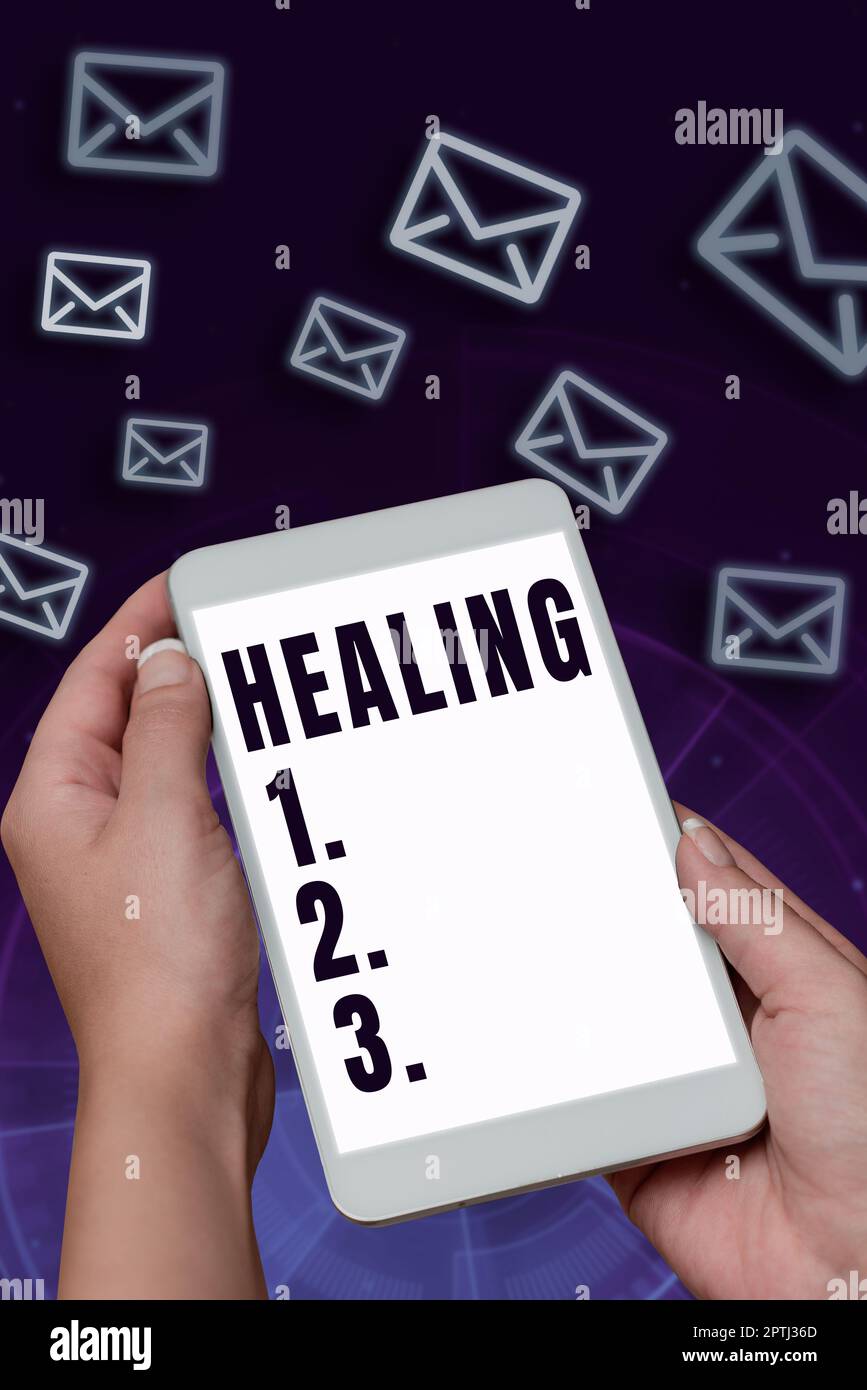 Conceptual caption Healing, Business approach process of the ...