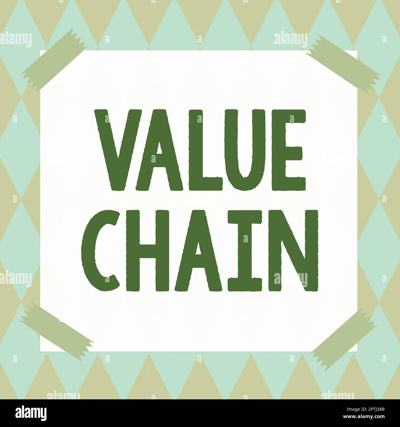 Text showing inspiration Value Chain, Business overview set of ...