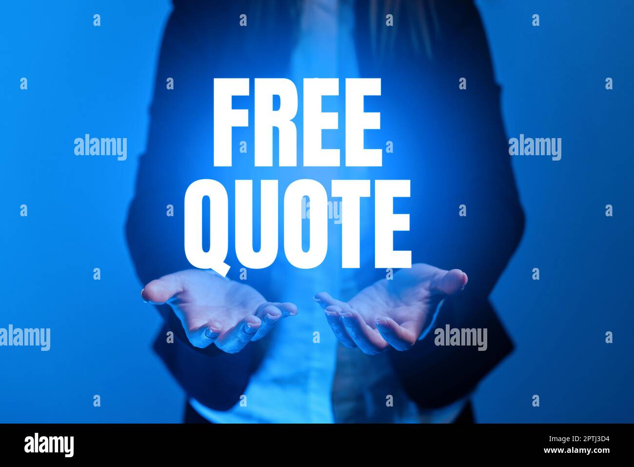 Text sign showing Free Quote, Internet Concept A brief phrase that is ...