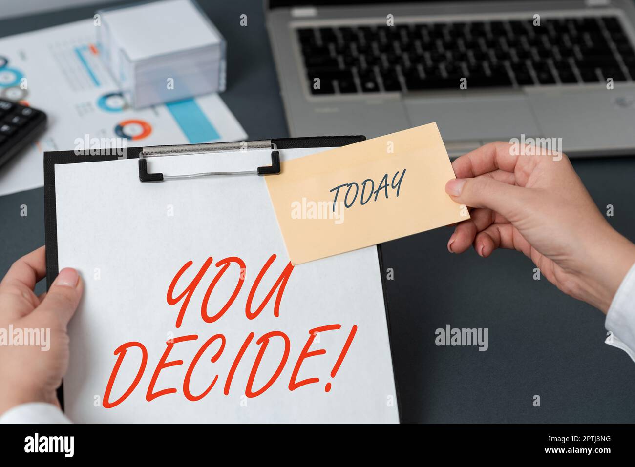 Conceptual caption You Decide, Business concept giving a chance to ...