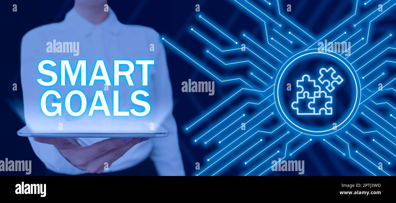 Conceptual display Smart Goals, Business concept mnemonic used as a ...