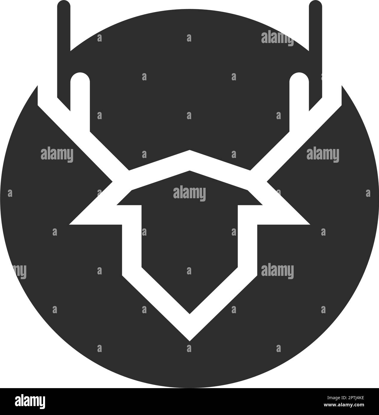 Male fallow deer head Stock Vector Images - Alamy