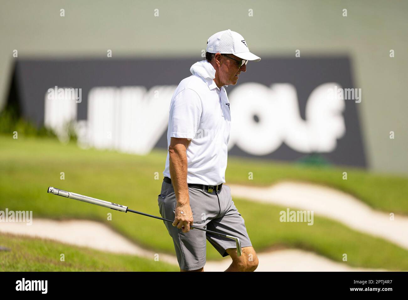 Captain Phil Mickelson of HyFlyers GC seen on the fourth green during ...