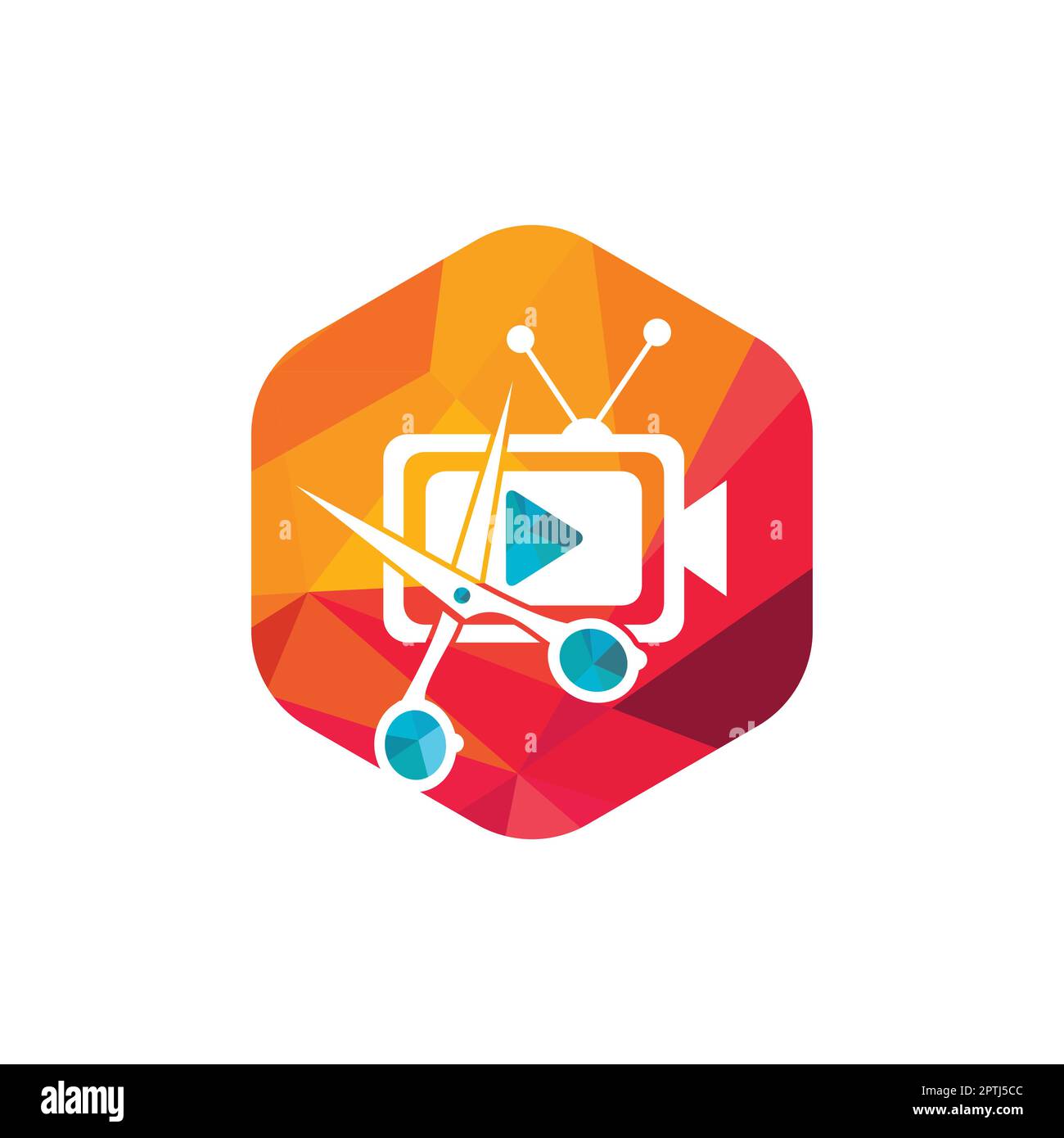 Movie film editor vector logo design. Video editing logo concept Stock ...