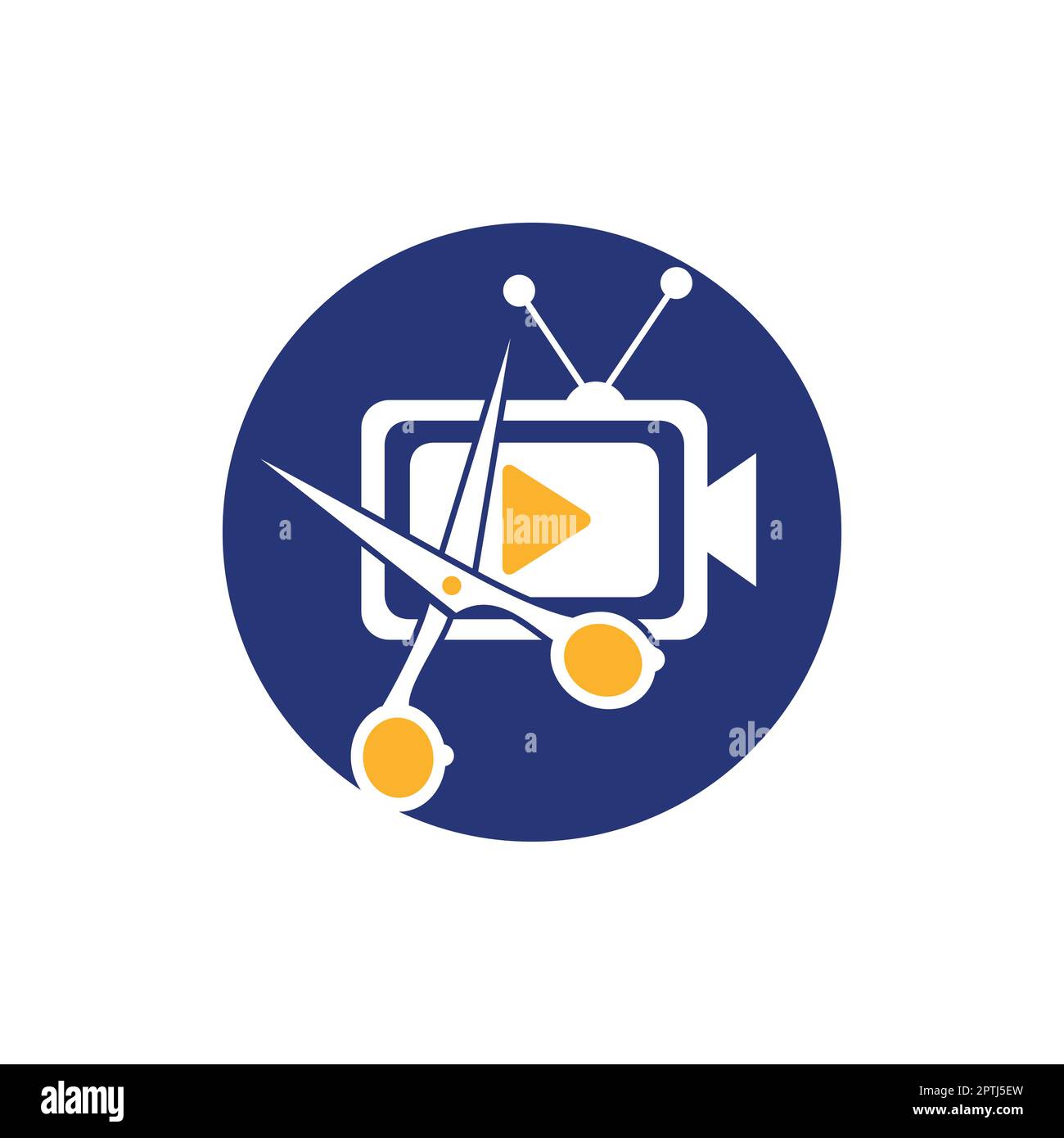 Movie film editor vector logo design. Video editing logo concept Stock ...