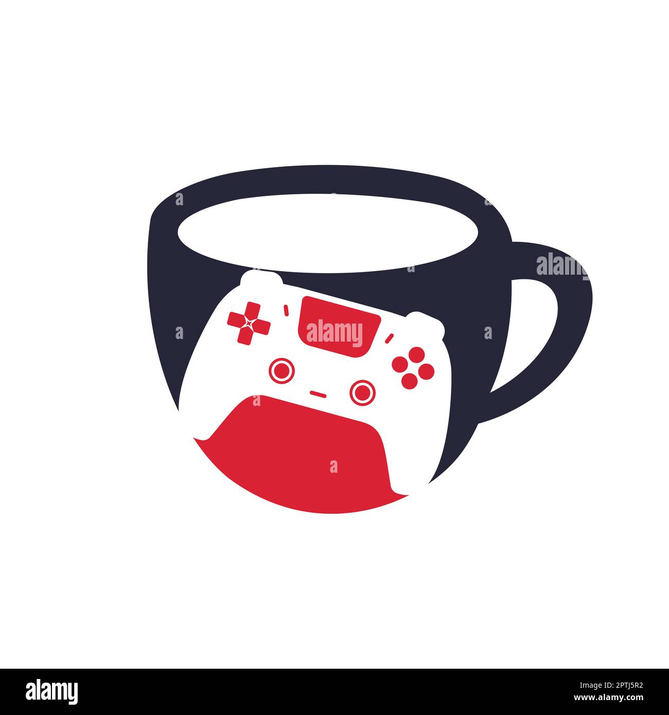 Gamer cafe vector logo design template Stock Vector Image & Art - Alamy